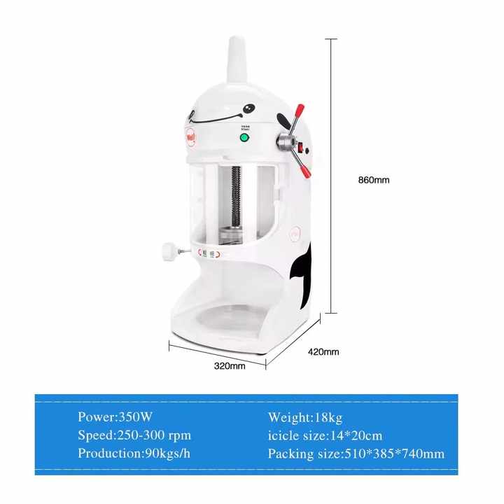 XEOLEO Commercial Shave Ice Machine - 350W Electric Shaver