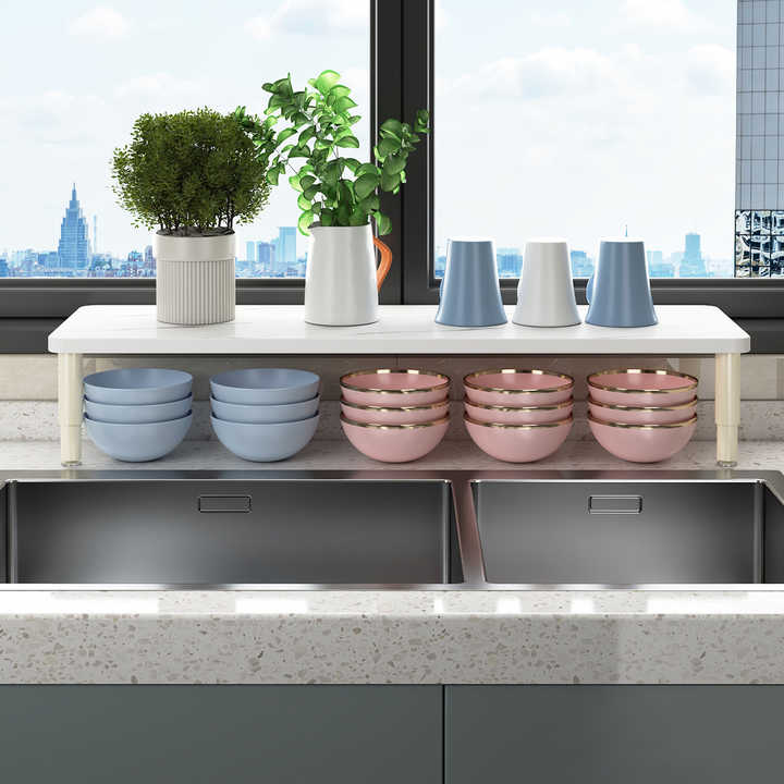 Modern Kitchen Shelf Adjustable Height Window Sill Extender Sink ...