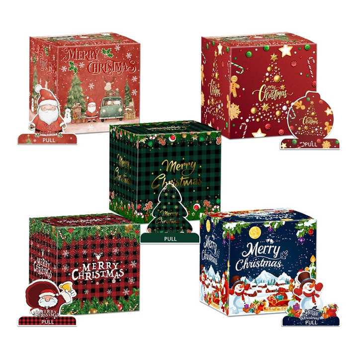 Christmas Party Surprise Money Pull Box Santa Claus Design Festive Gift ...