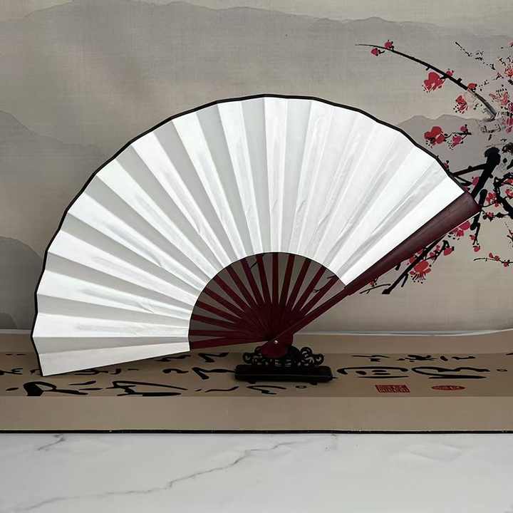 Blanks Sublimation white plain fabric folding fans personalized clack ...