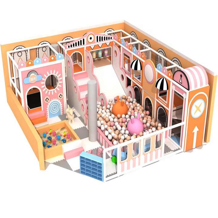 "Indoor Playground Equipment for Kids - Commercial Castle Play Centre With Slide, Climbing, and ...