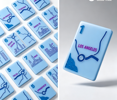 Halo Americana Line American Mahjong Set Modern Luxury Blue Single ...