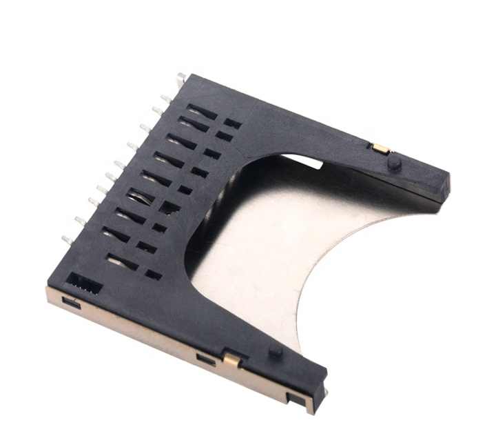 10PIN + Switch Push Push Type SD Card Connector with Lock Memory Card ...