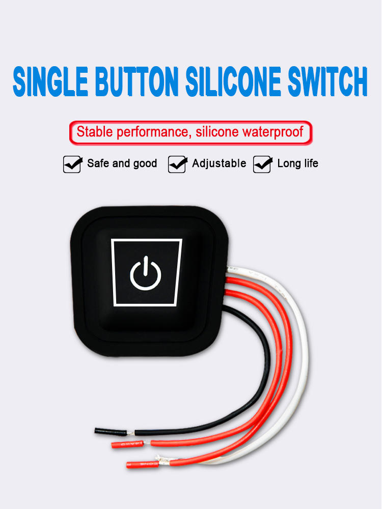 3-speed heating clothes button silicone control switch single button ...