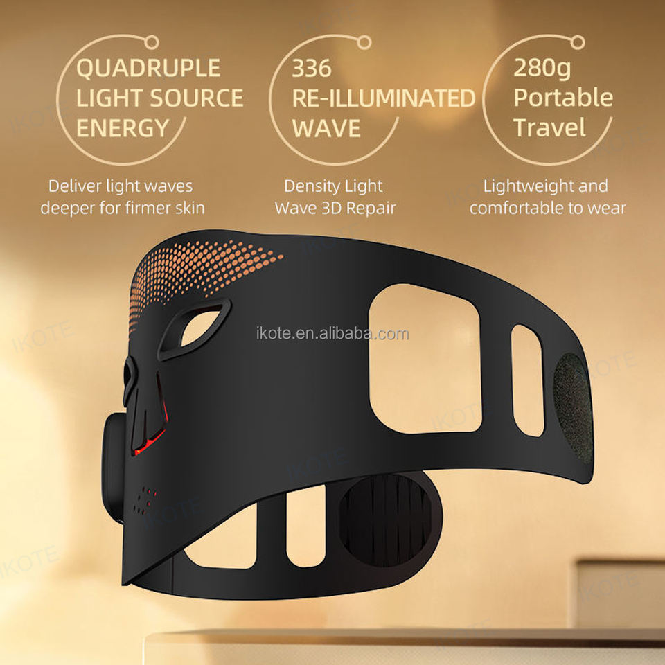 Pro Grade Red Light Therapy Mask Wireless Silicone LED Face Mask 4 ...