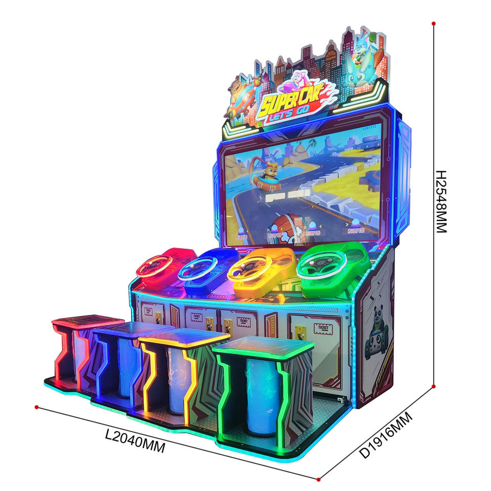 Funpark 4-Player Simulator Racing Car Arcade Console New Design Coin ...