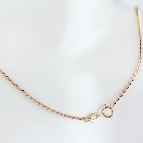 9k Real Gold Plated Rope Chain 2mm Men Chain Necklace Women Chains 16 ...