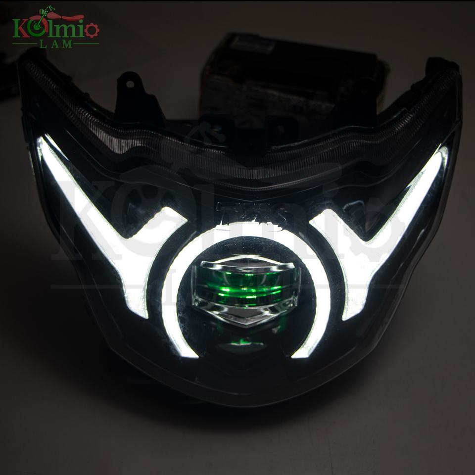 KOLMIO-LAM High Brightness LED Headlight Assembly Direct Fit for TVS ...