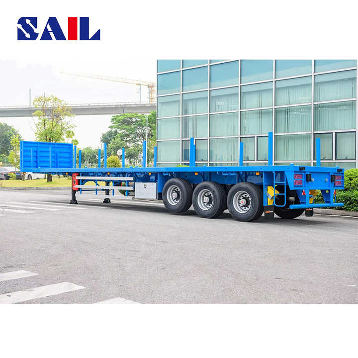 SAIL 3 Axles 40 Feet Container Transport Flat Bed Trailer