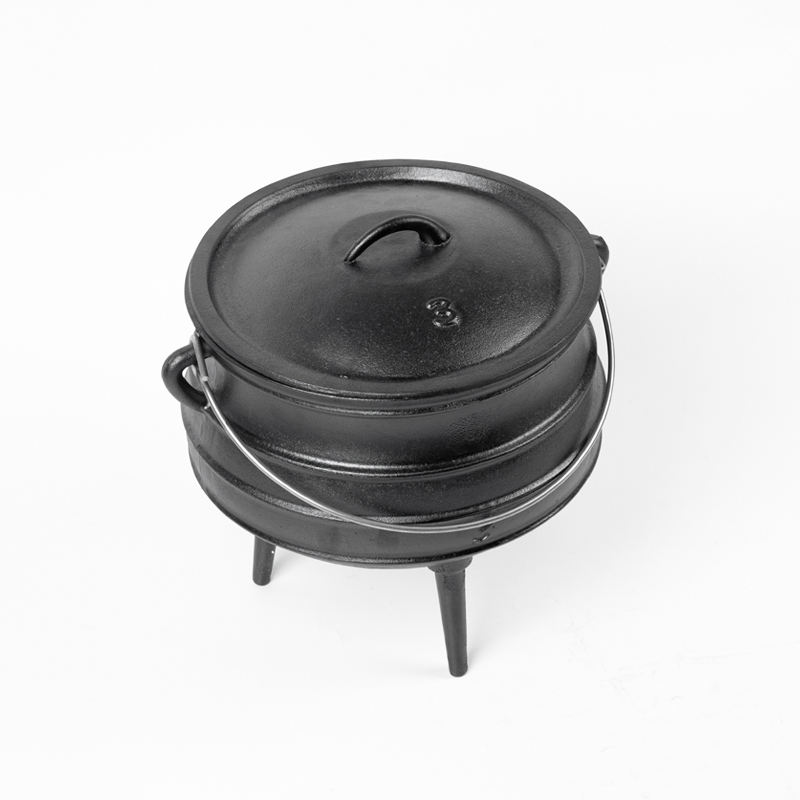 Debien Cast Iron Pot - Durable 3-Legged Cooking Cauldron