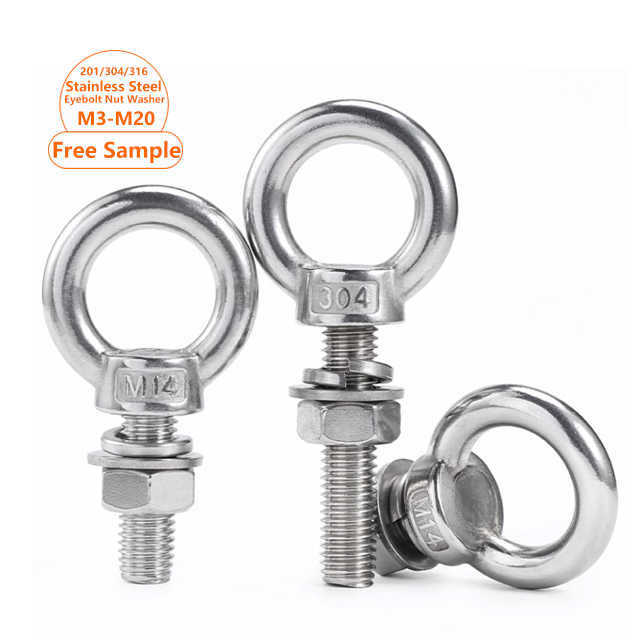 Stainless Steel 304 M6 Eye Bolt - Durable & Versatile