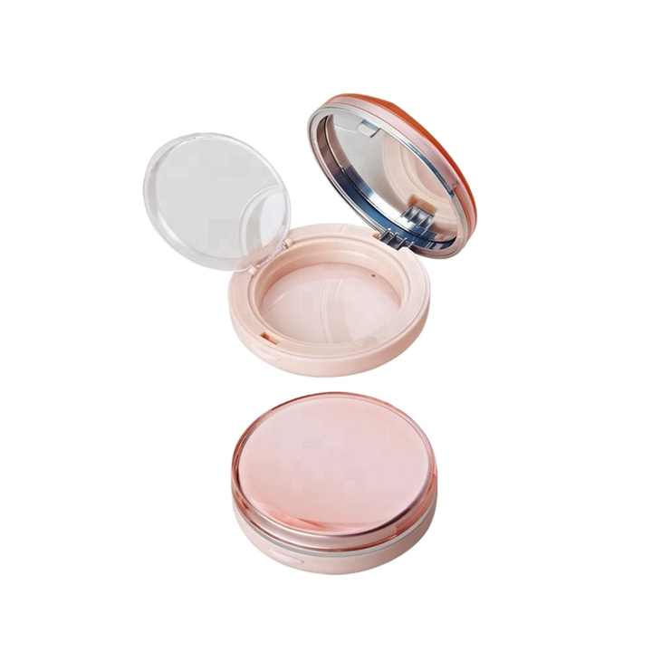luxury pink cosmetics empty plastic powder compact case for makeup ...