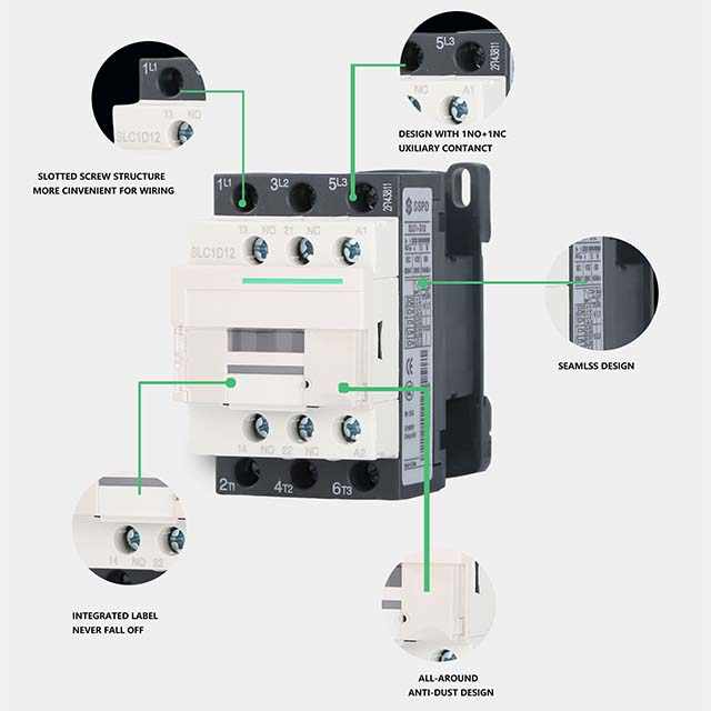 LC1-N Series Magnetic Contactor 3pole 220v Copper Coil