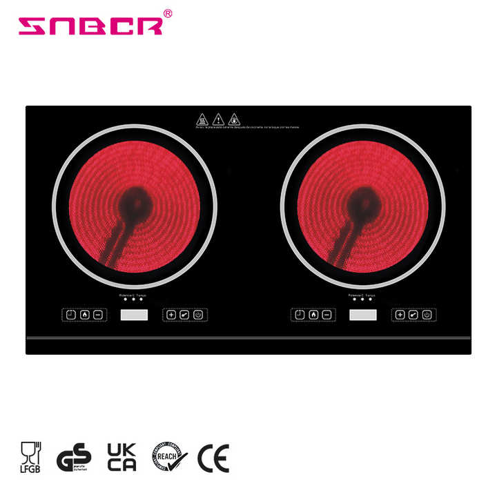 Combined Two Heads Infrared Cooker Double Burners Infrared Cooktop Dual ...