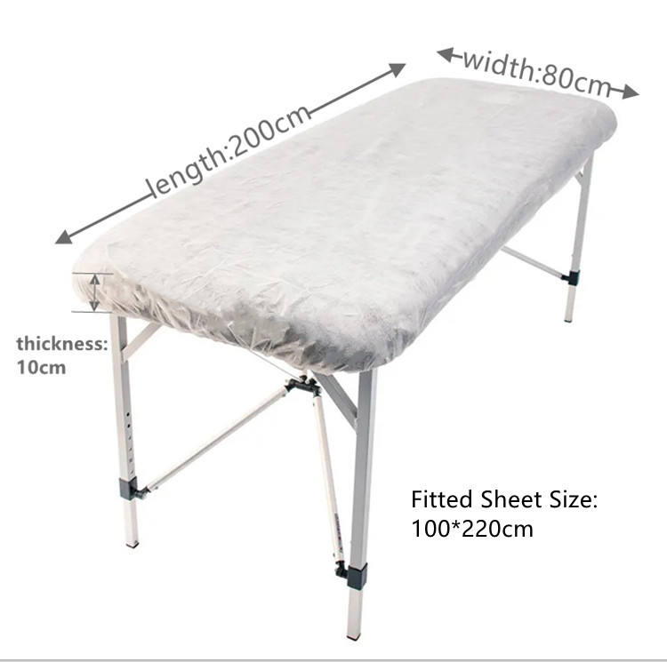 Body Massage Medical Grade Disposable White Nonwoven Fitted Sheet Cover ...