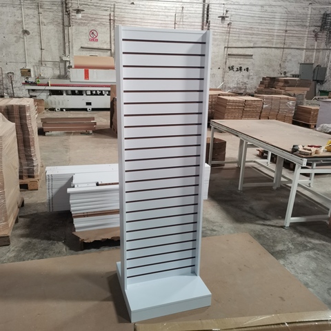 MDF Slatwall Shelves Slatwall Wall Mounted Display Stand for Retail ...