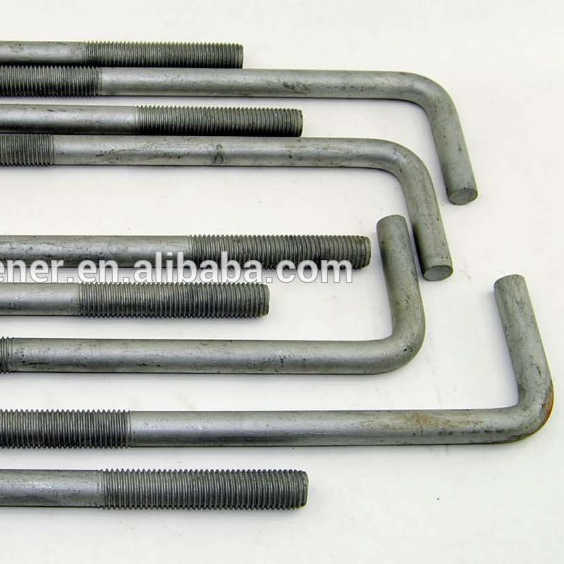 M20 M24 Carbon Steel HDG L Type Foundation Anchor Bolt