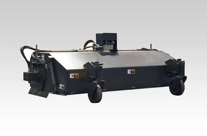 BM12 Enclosed Skid Steer Sweeper for Dust Control Asphalt Warehouses ...