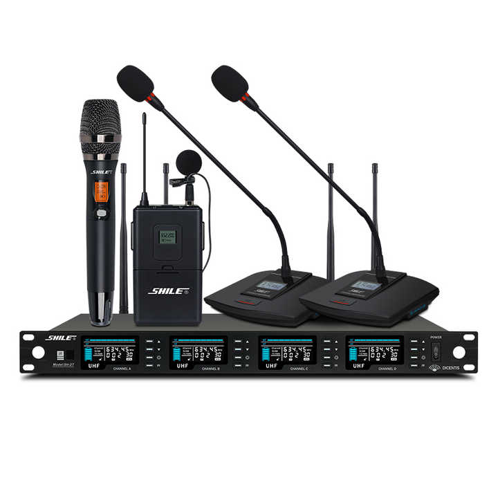 OEM Black Conference Table Condenser Mic Podcast Headset UHF ...