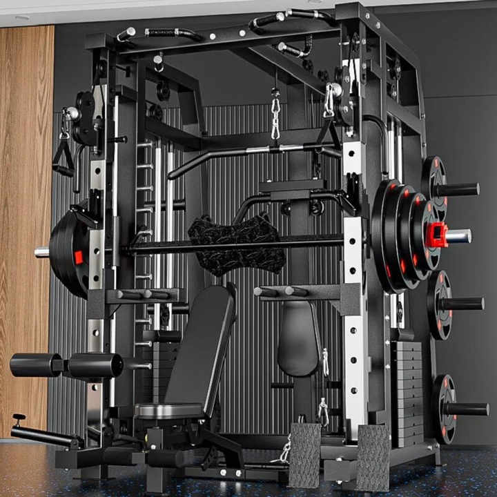 Smith Machine Cable Crossover - Versatile Home Gym Equipment