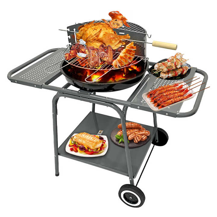 Barbecue Charcoal Grill Stainless Steel Folding Portable BBQ Tool Kits ...