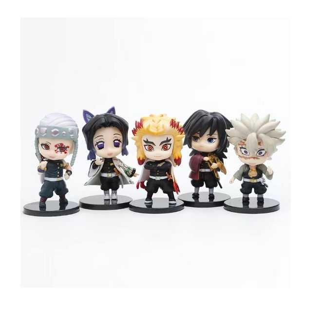 Demonn Cosplay Slayer Figure Set Cute Anime Figure Desktop Decoration ...