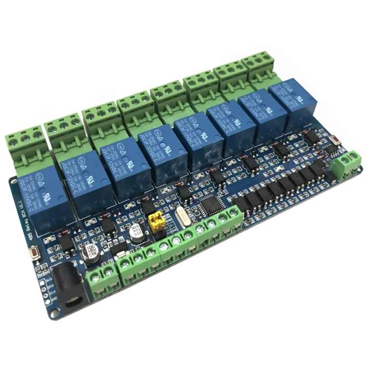 Modbus-Rtu 8 Channel Optocoupler Isolation 12V Relay Module Switch ...