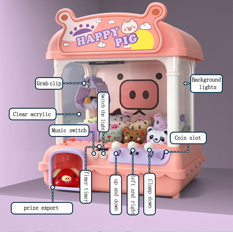 Dollhouse Gift Mini Music Candy Doll Grabber Claw Game