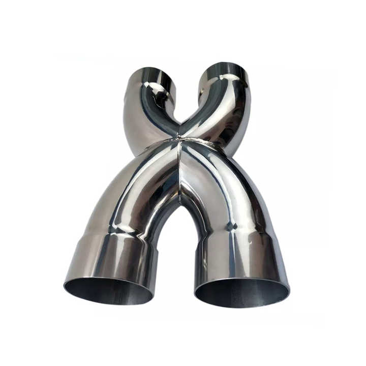 Exhaust Tip X Pipe, Dual 2.5" Inlet Dual 2.5" Outlet Muffler Tip ...