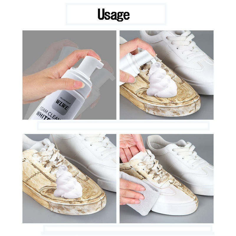 WHJJ Aerosol White Sport Shoe Cleaner Football Sneaker Care Foam Spray ...