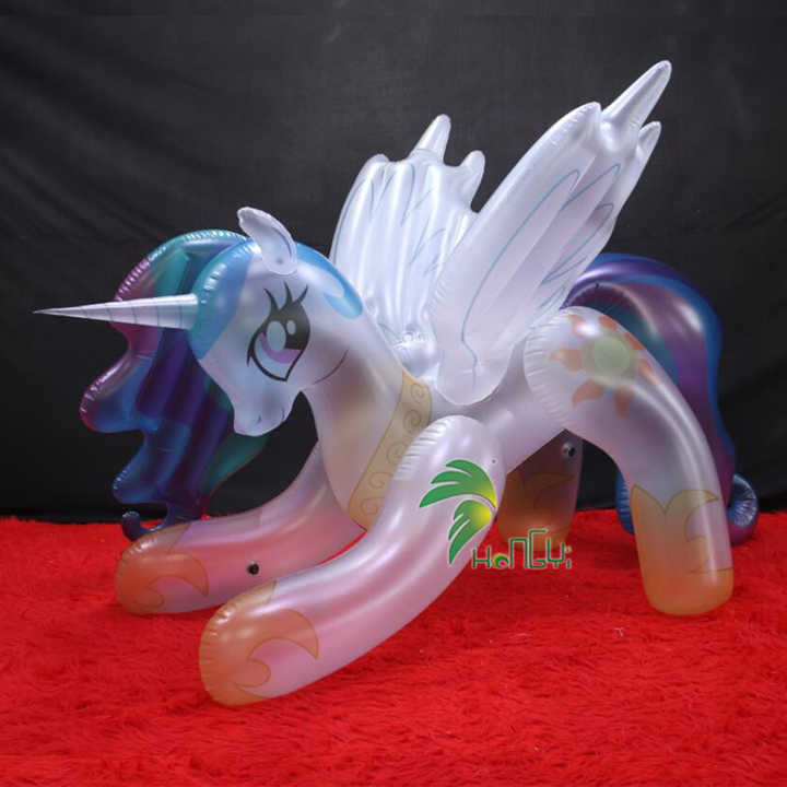 Hongyi Inflatable Princess Pony Translucent PVC Inflatable Horse Animal ...