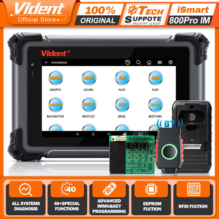 Vident iSmart800Pro IM IMMO Key Programmer alat diagnostik mobil, OBD2 ...