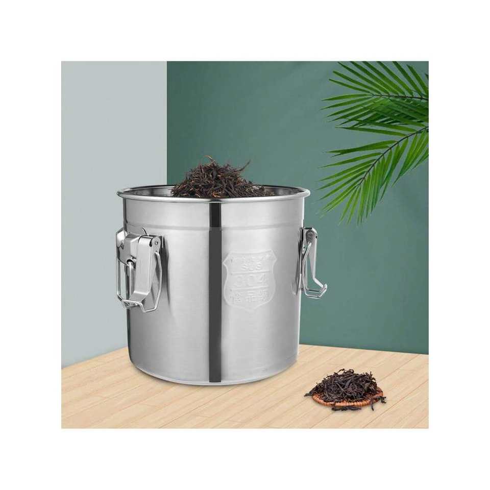 12L Stainless Steel Storage Bucket Sealed Structure for Dry/Wet Foods ...
