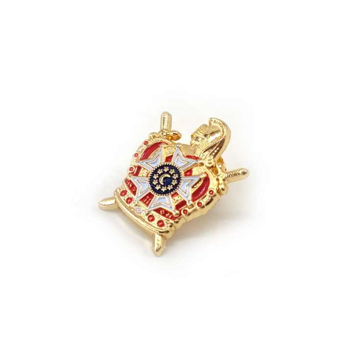 Wholesale High Quality Gold Demolay Lapel Pin - Custom Design