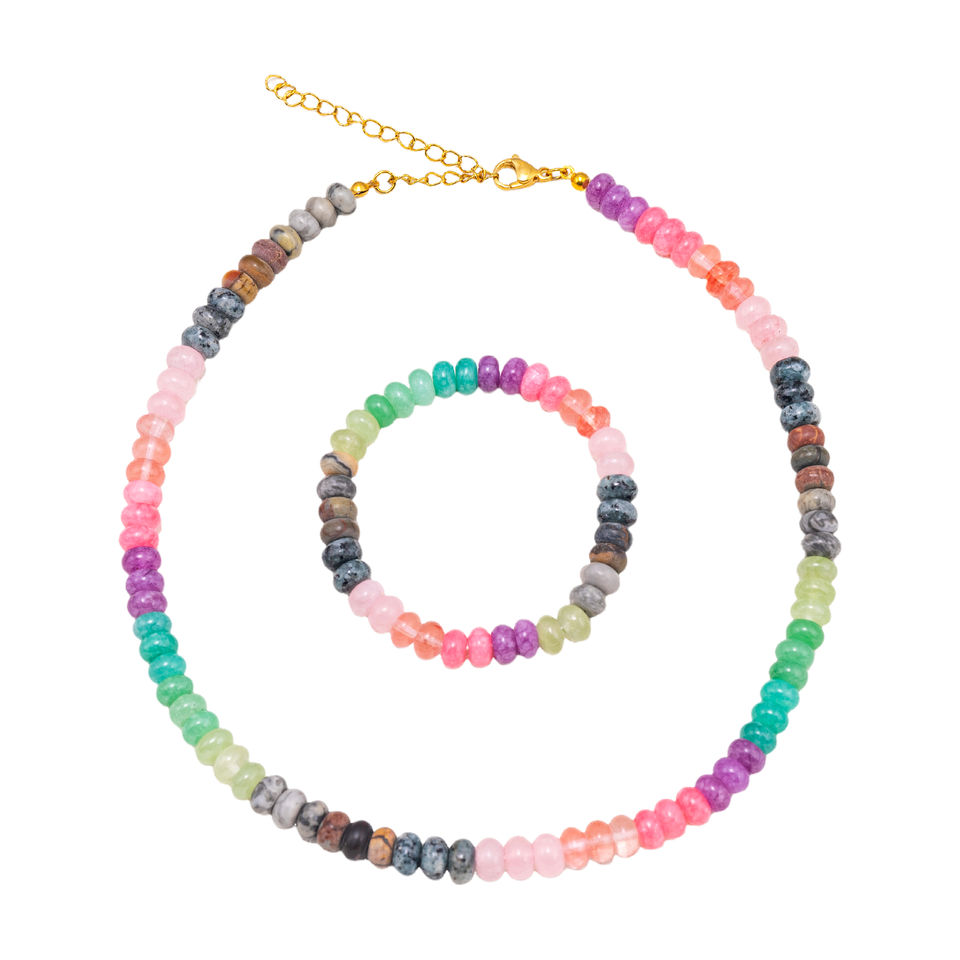 Accept Customization Boho Candy Colors Genuine Natural Stone Jewelry ...