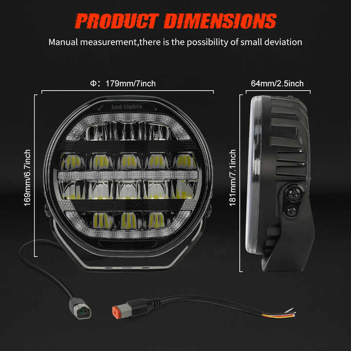 Super Bright Truck 4WD LED Headlamp - Offroad Spotlight