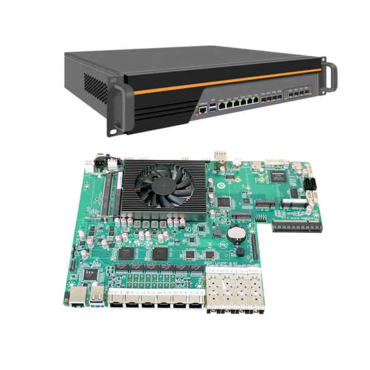 OEM ODM 2U Rack-Mount Soft Router Intel Atom C3758 Octa Core 10Gb SFP+ ...