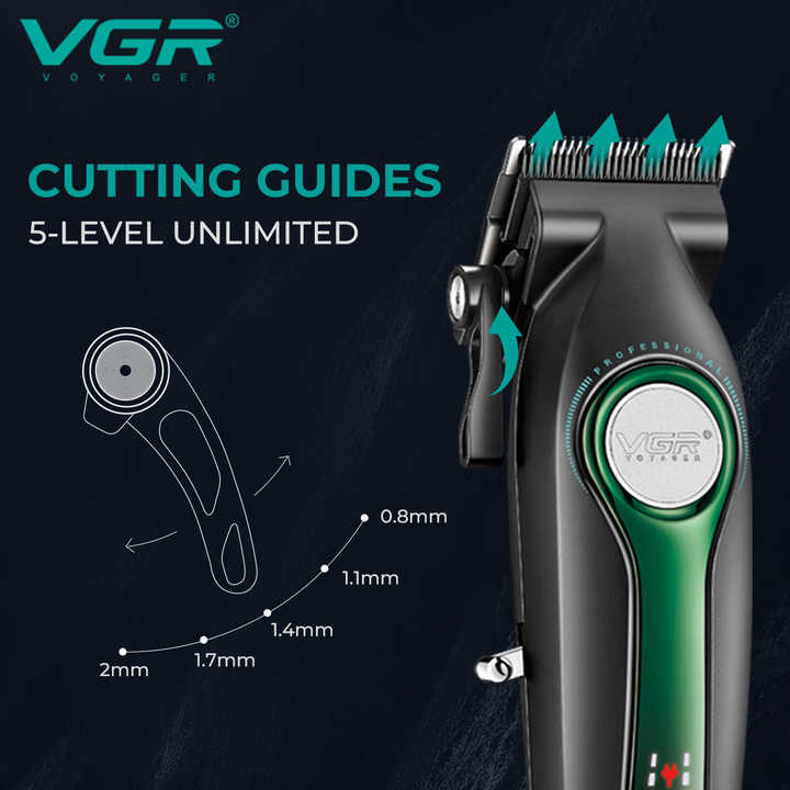 VGR V-010 BLDC Motor 7500RPM Hair Clipper for Professional Salon