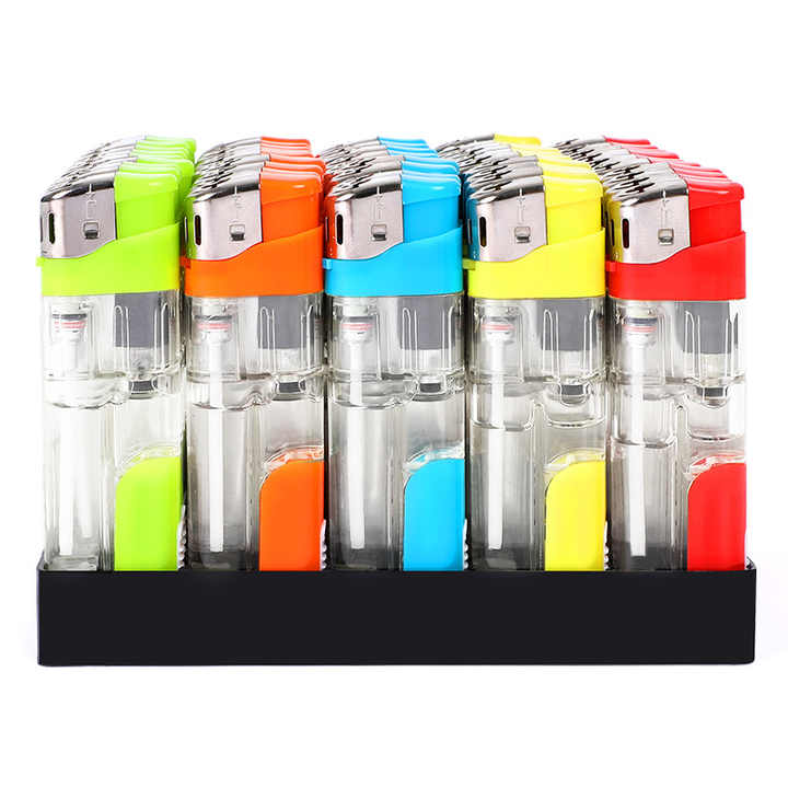 Factory Hot Selling Disposable Lighter 50 Count Gas Lighter with LED ...