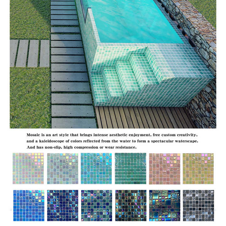 Custom Swimming Pool Mosaic Tiles - Fiberglass & Acrylic