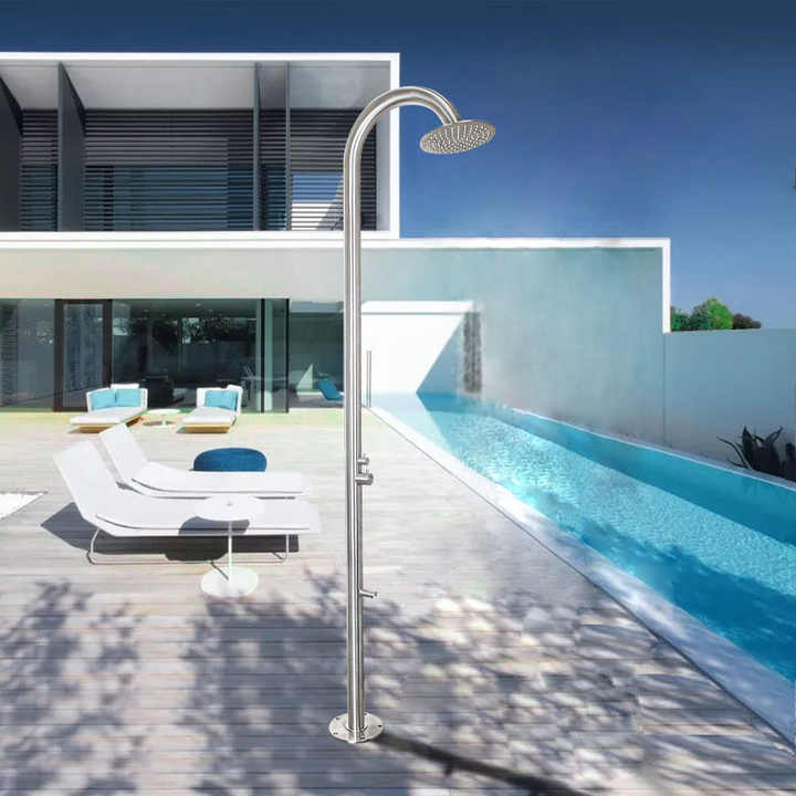BOBAO Outdoor Shower Set - Durable 304 SUS Brushed Pool Shower