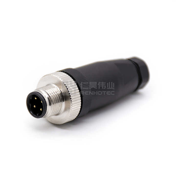 Circle M12 Connector 5 Pin Straight Power Cable Male Plug Head| Alibaba.com