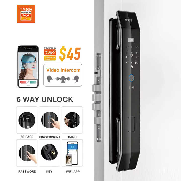 TYSH Tuya Wifi Security - Smart Lock with 3D Face Recognition