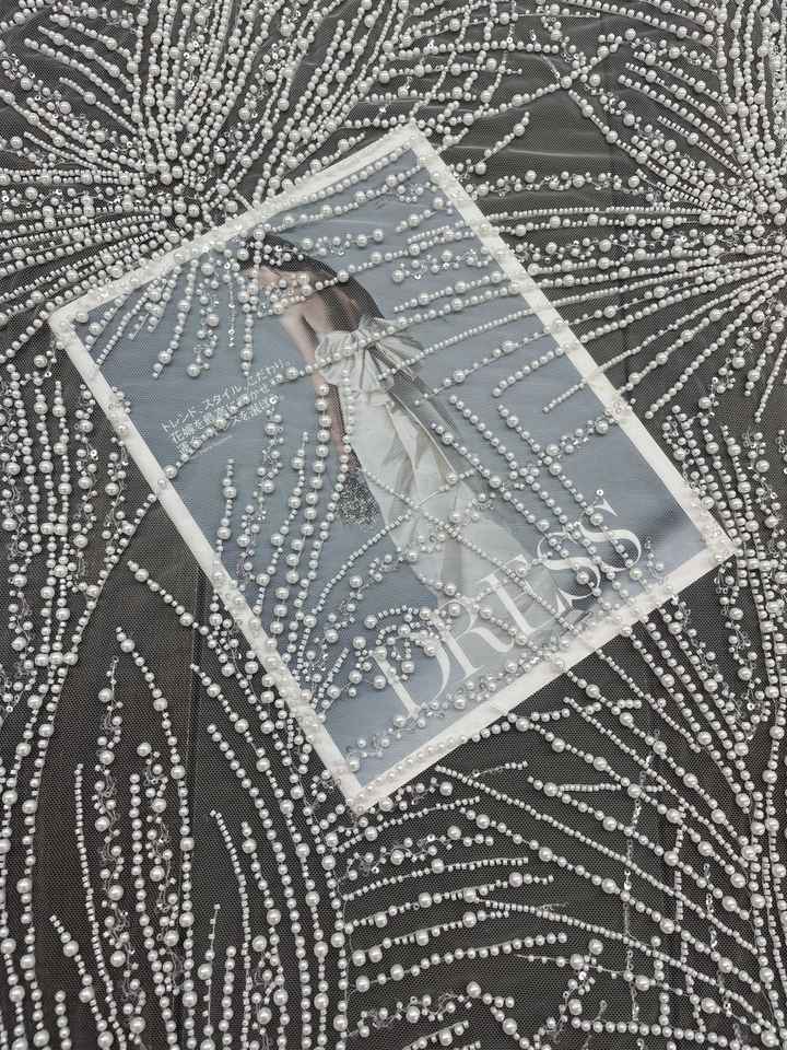 Bridal Eco-Friendly Embroidered Sequins Lace Fabric 5 Yards for Wedding ...