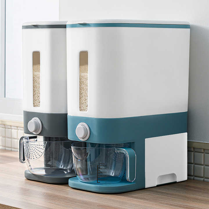 Manufacturer 12kg Kitchen Rice Dispenser Container Rice Box Dispenser ...