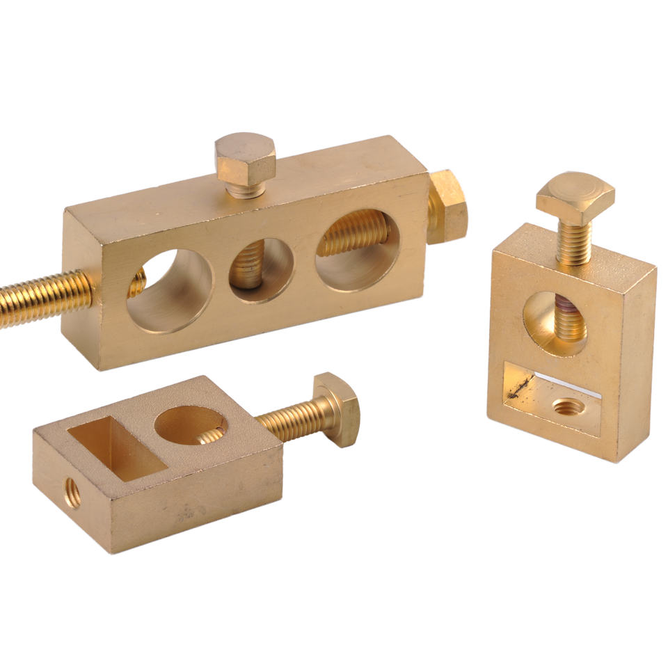 Wholesale Square Fixed Wire Clamps Brass Fasteners Grounding Rods Inch ...