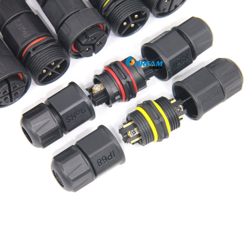 IP68 M20 Quick Installation Cable Fixing Seal Connector Box 3 PIN ...