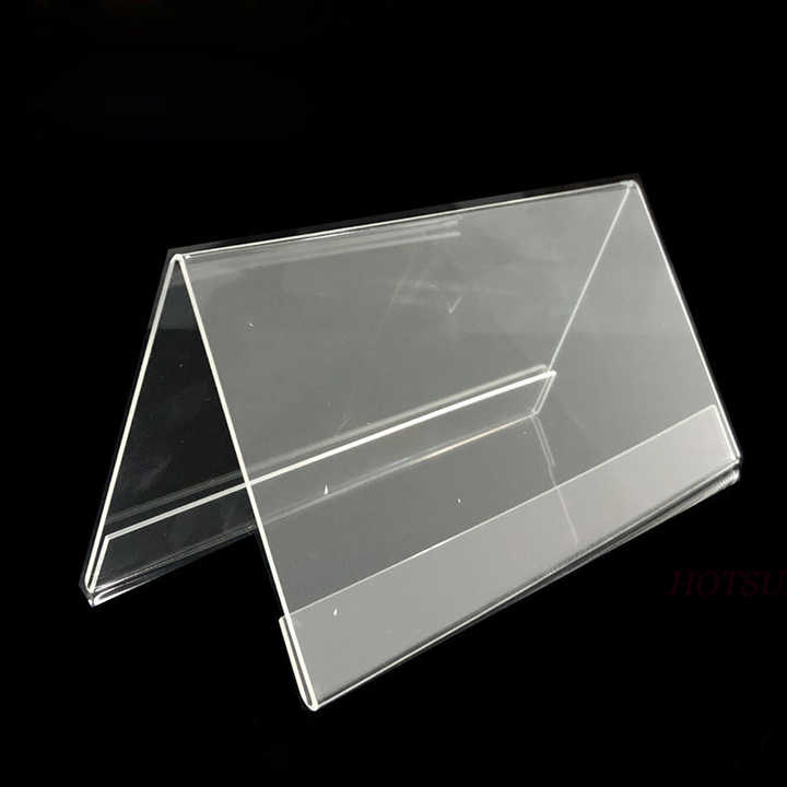 V Shape Clear Acrylic Card Holder - Eco-Friendly & Stylish