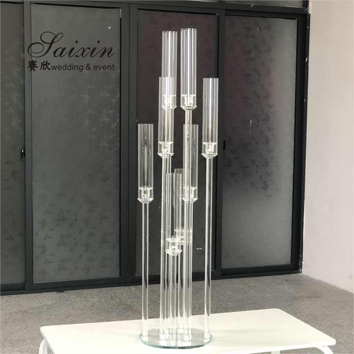 Wholesale Square Vase Centerpiece - Clear Glass Chimneys