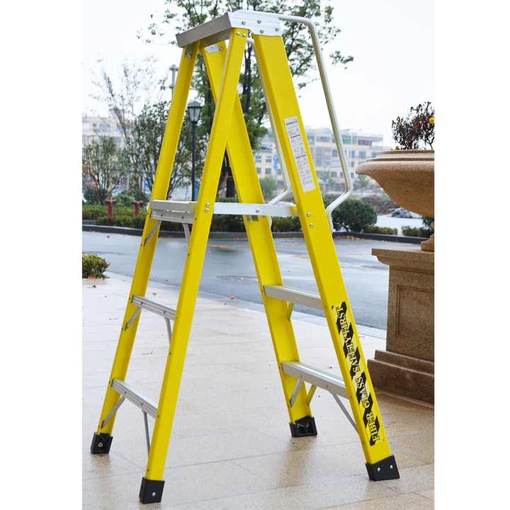 6 Feet Reach Height Fiberglass Podium Platform Ladder